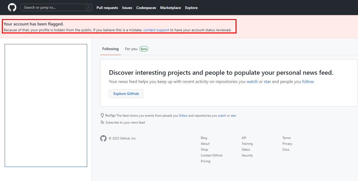 [github] “Your account has been flagged”が表示されときの対処法 | ましましブログ